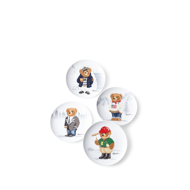 Ralph Lauren Home Haven Bears Assorted Dessert Plates S/4 | Tanagra Qatar